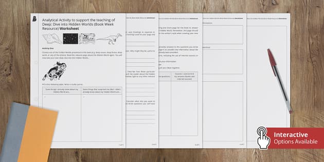 Analytical Activity for 'Deep: Dive into Hidden Worlds'