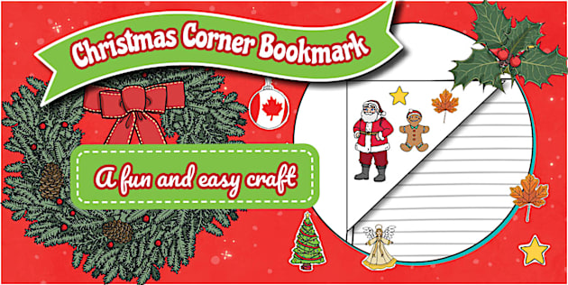 Christmas Corner Bookmark - Twinkl Canada