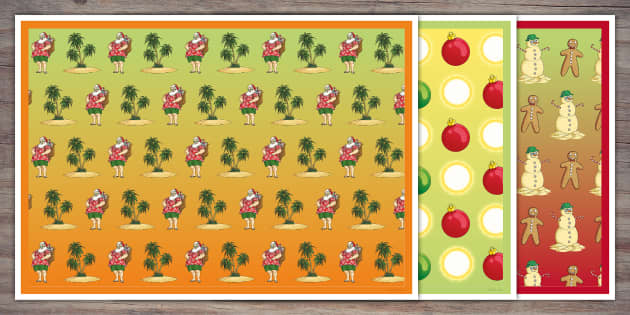 Tropical Christmas Placemats | Twinkl Party (teacher made)