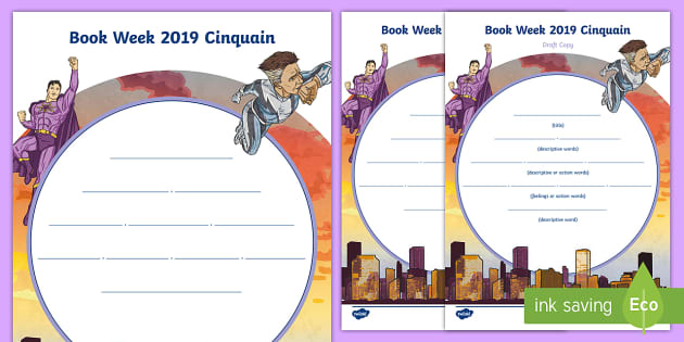 CBCA Book Week 2019 Cinquain Poem Writing Template - Twinkl