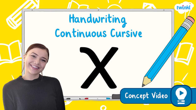 FREE! - The Letter 'x' | Cursive Handwriting Concept