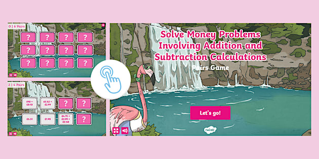 👉 Addition and Subtraction Money Problems KS2 Maths Pairs Game 👉 Addition and Subtraction Money Problems KS2 Maths Pairs Game