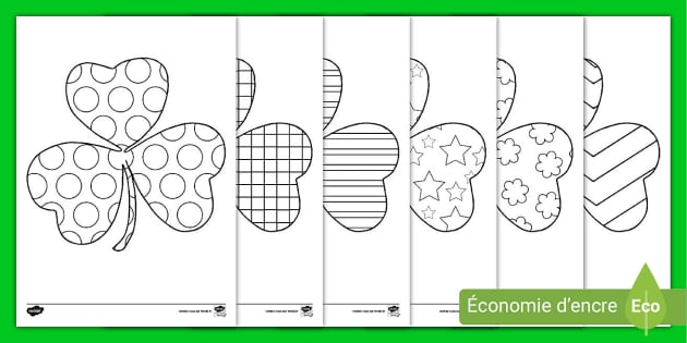 Activité de coloriage : trèfle de la Saint Patrick