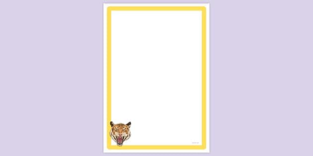 Tiger Face Page Border | Page Borders | Twinkl - Twinkl