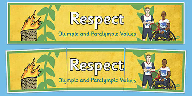 Respect Olympics and Paralympics Values Display Banner