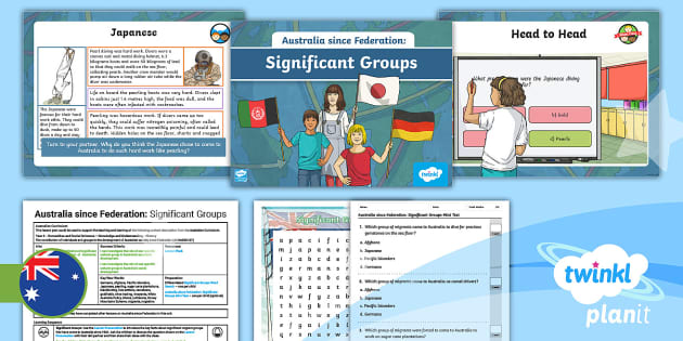 Year 6 HASS History Australia Federation Lesson 5 Groups