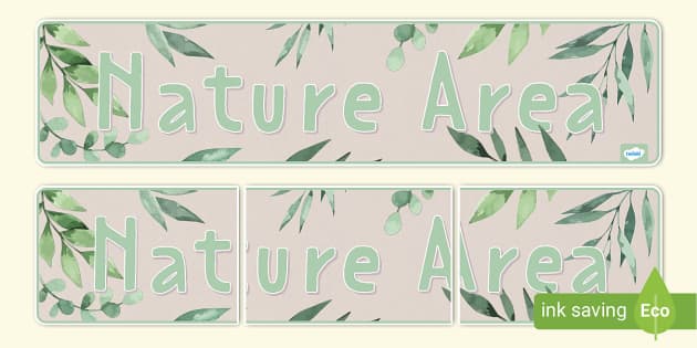 * NEW * Botanical-Themed Nature Area Display Banner - Twinkl