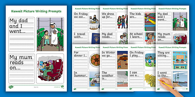 Kuwait Sentence Writing Prompt Pictures (teacher made)