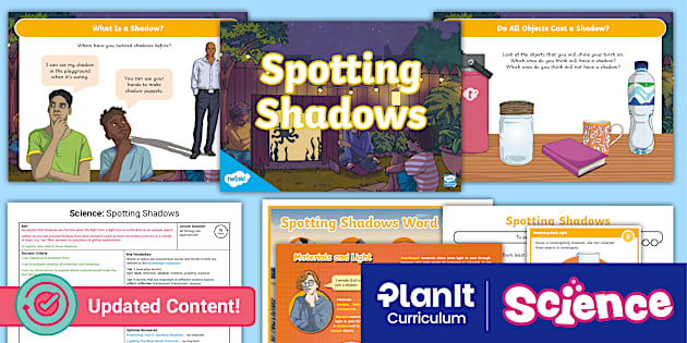 Science: Light: Spotting Shadows Year 3 Lesson 5 - Twinkl