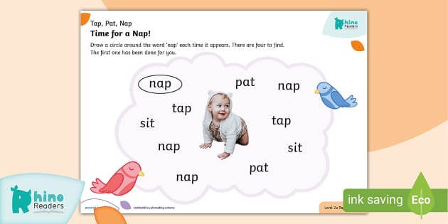 Level 2a Tap, Pat, Nap: Time for a Nap! (teacher made)