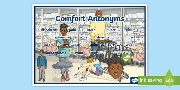 Comfort Antonyms Word Mat (teacher made) - Twinkl