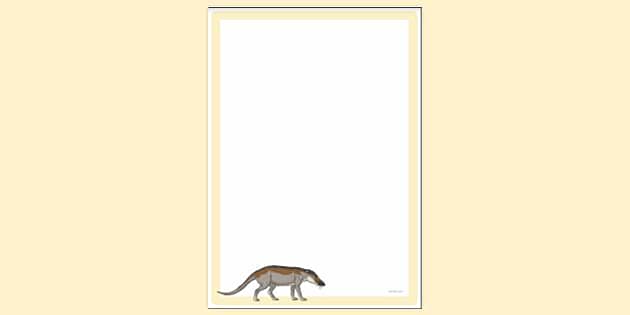 Simple Blank Pakicetus Page Border (teacher made) - Twinkl