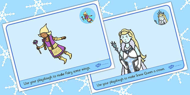 The Snow Queen Playdough Mats (l'enseignant a fait) - Twinkl