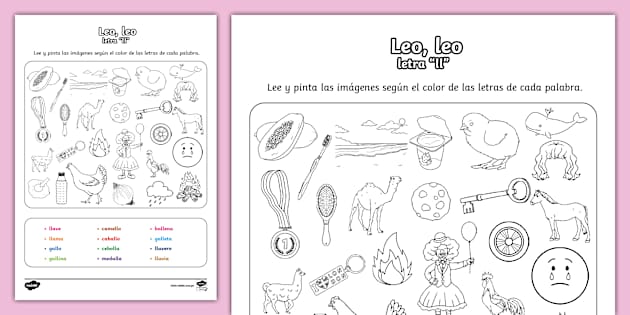 Ficha de actividad: Leo, leo con la letra Ficha de actividad: Leo, leo con la letra