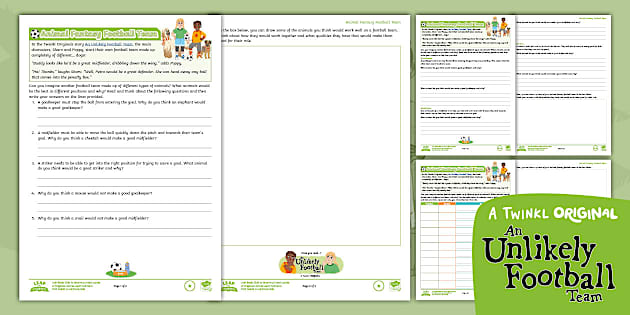 Design Your Own Animal Fantasy Football Team Activity