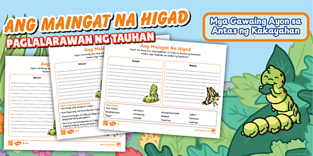 Ang Maingat Na Higad: Gabay Sa Paglalarawan Ng Tauhan | Grade 1 | Twinkl