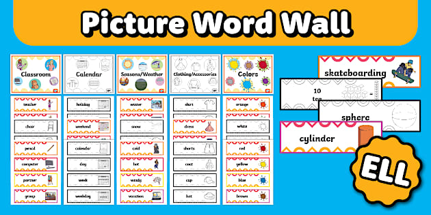 Picture Dictionary Word Wall for ELL