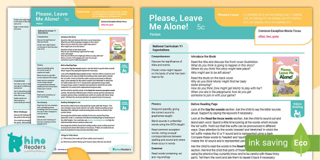 Level 5c Please, Leave Me Alone!: Teacher Guide - Twinkl