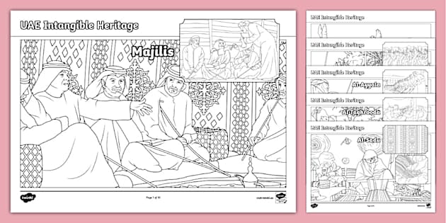 UAE Intangible Heritage – Colouring – Cultural Studies