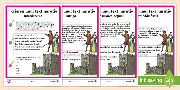 Compunerea unui text narativ – Planșe cu instrucțiuni