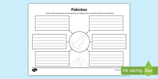 Pakistan Mind Map,Pakistan (teacher made) - Twinkl