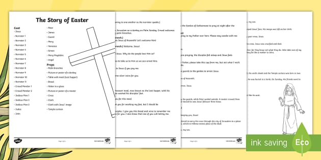 * NEW * The Story of Easter Reader's Theater Activity