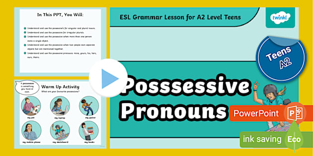 ESL Possessive Pronouns Lesson (professor feito) - Twinkl
