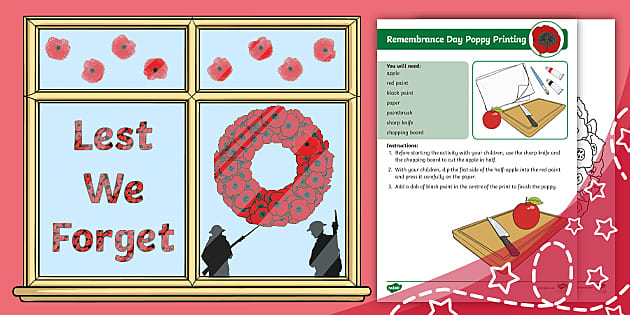 Remembrance Day Window Display (Craft) - Twinkl