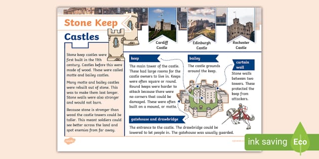 Stone Keep Castles Fact File - KS1 - History (teacher made)