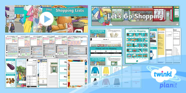 * NEW * To go shopping in French - Let's Go Shopping KS2 Unit Pack