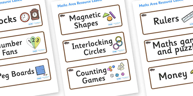 Mole Themed Editable Maths Area Resource Labels - Twinkl