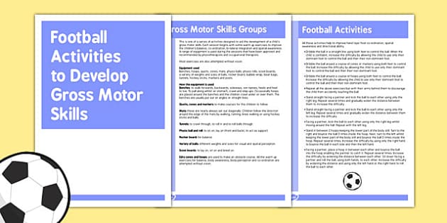 Football Gross Motor Skills Activities (teacher made)