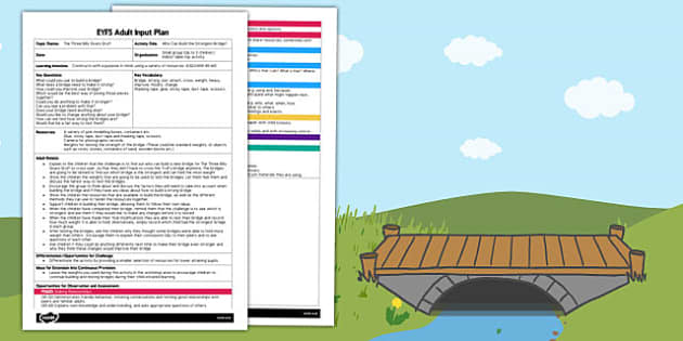 Who Can Build the Strongest Bridge? EYFS Adult Input Plan and Resource Pack