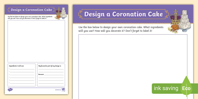 Design a Coronation Cake Activity (teacher made) - Twinkl