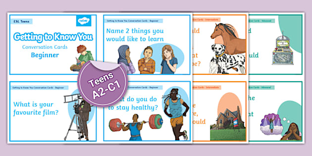 ESL Conversation Cards for Teens {Twinkl} (teacher made)