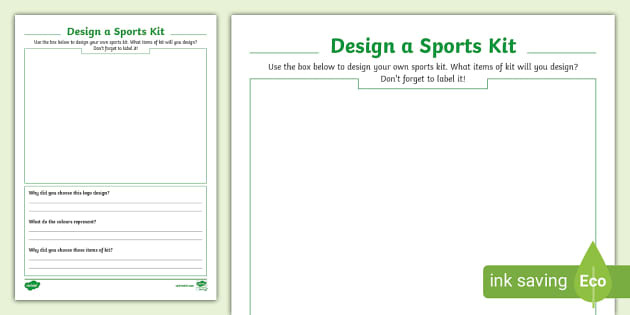 Design a Sports Kit Activity (teacher made) - Twinkl