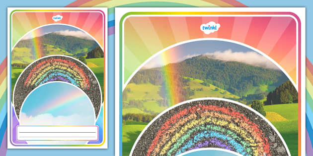 Rainbow Book Cover (teacher made) - Twinkl