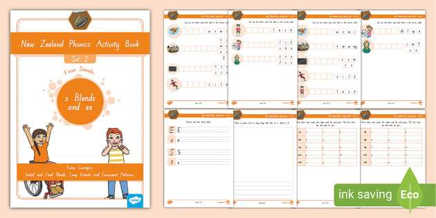 NZ Phonics Activity Book - Focus Sounds -s blends and ee