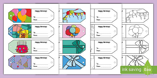 Birthday Gift Tags (Teacher-Made) - Twinkl