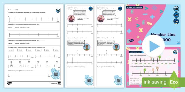 👉 Year 4 Diving into Mastery: Step 3 Number line to 1000