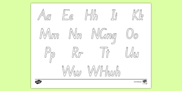Alphabet Letter Formation Mat Te Reo Māori - Twinkl