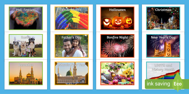 Seasonal Celebrations And Festivals Display Photo Pack