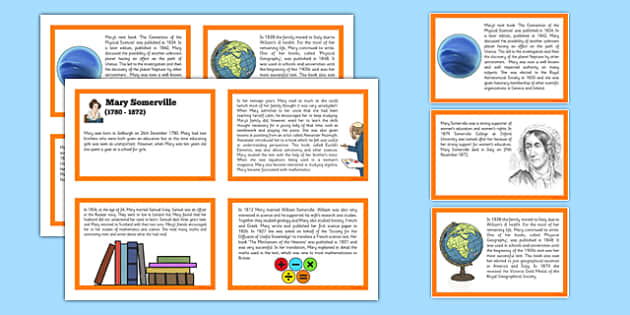 Scottish Significant Individuals Mary Somerville Sequencing Cards -CfE,