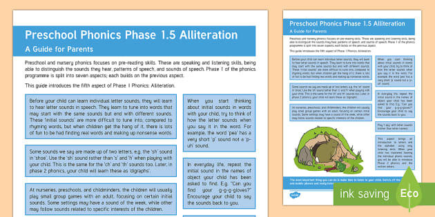Preschool Phonics Phase 1 5 Alliteration Guide For Parents preschool-phonics-phase-1-5-alliteration-guide-for-parents