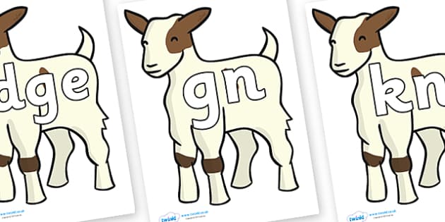 FREE! - Silent Letters on Baby Goats (teacher made) - Twinkl