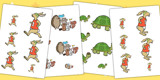 The Tortoise and The Hare Size Ordering - Twinkl