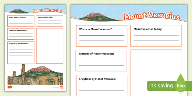 Mount Vesuvius Fact File Template (teacher made) - Twinkl Mount Vesuvius Fact File Template (teacher made) - Twinkl