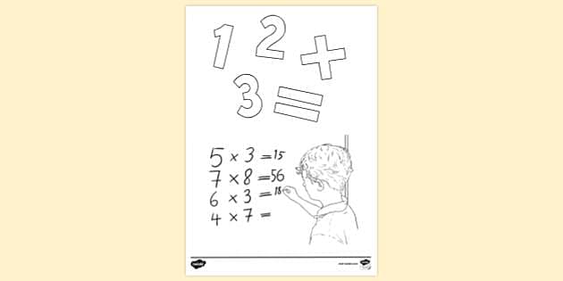 FREE Times Tables Colouring Sheet Colouring Sheets free-times-tables-colouring-sheet-colouring-sheets