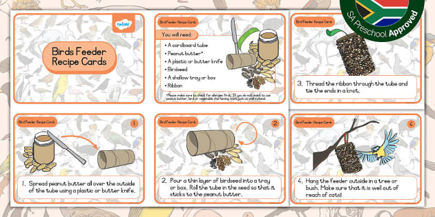 Bird Feeder Recipe Cards