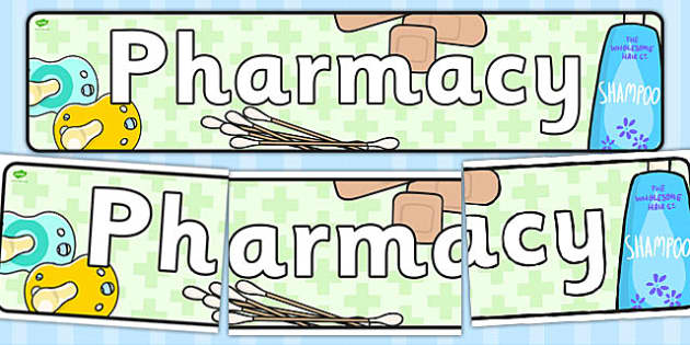 Pharmacy Role Play Display Banner (teacher made) - Twinkl
